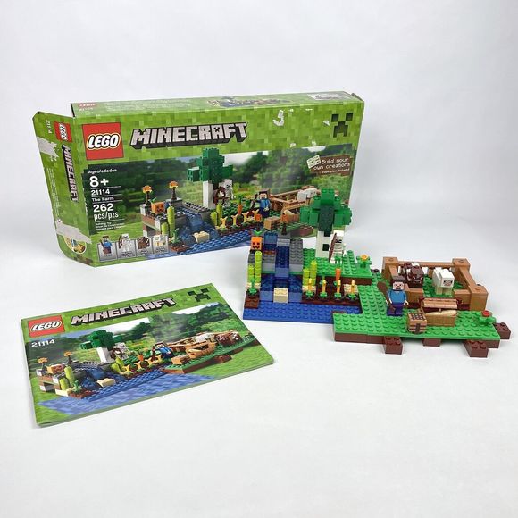 Lego | Toys | Lego Minecraft 2114 The Farm 10 Complete With Figures Box ...